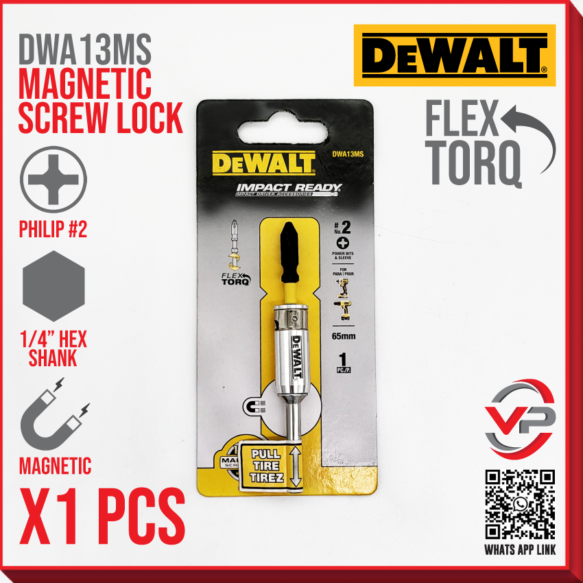 DEWALT DWA13MS DWA2SD65 DOUBLE ENDED MAGNETIC SCREW LOCK SCREWDRIVER ...