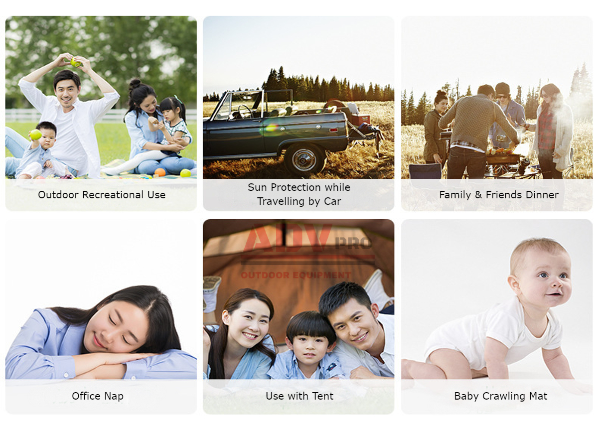 Waterproof Ground Mat Double Side Aluminum Film Camping Groundsheet ...