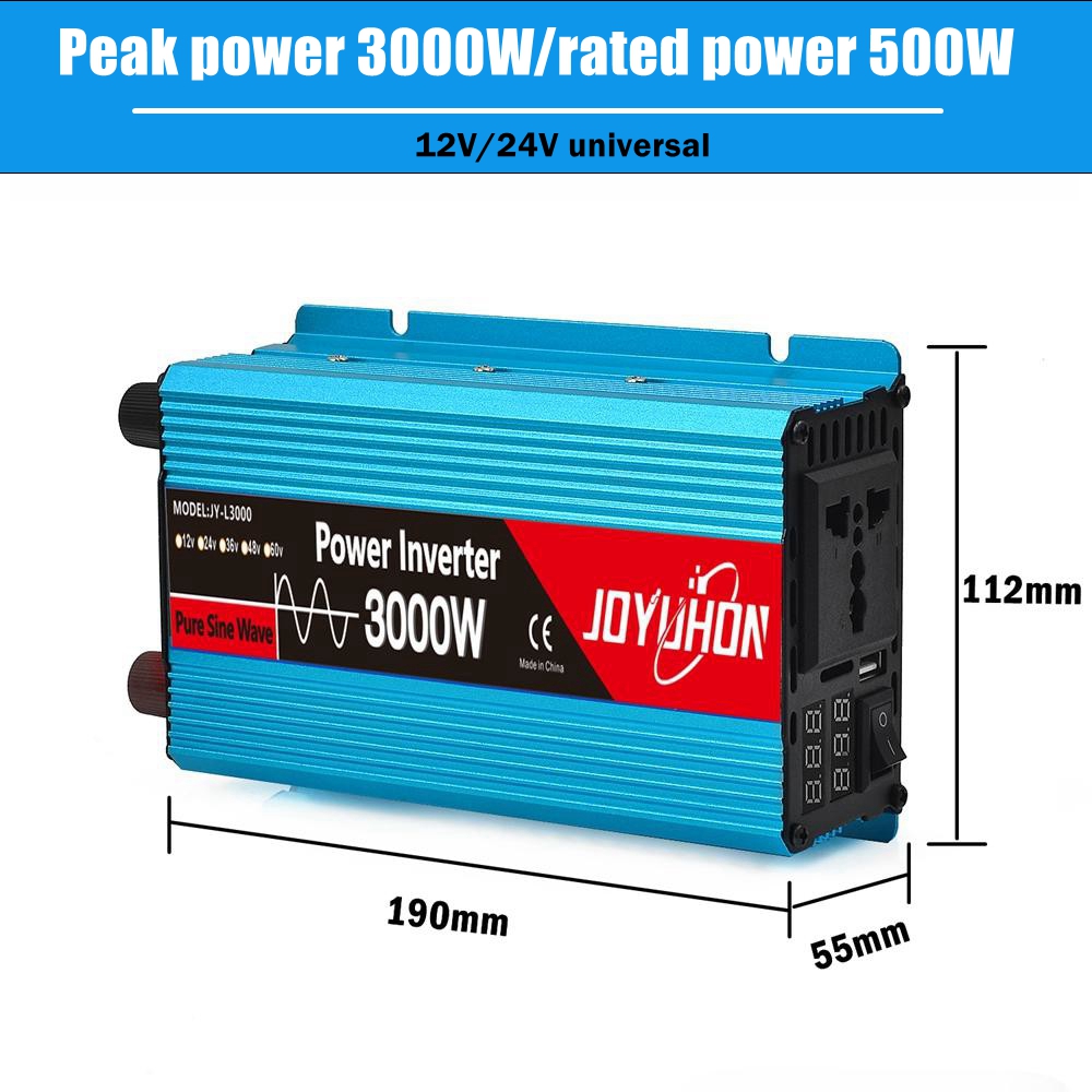 JOYUHON 20000W Pure Sine Wave Inverter DC 12V to AC 220V Power ...