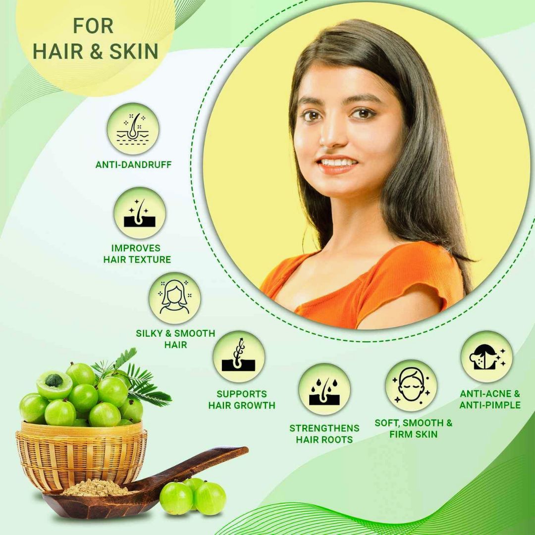 NATURAL AMLA (INDIAN GOOSEBERRY) POWDER 200 GMS (Serbuk Amla, Nellikai ...