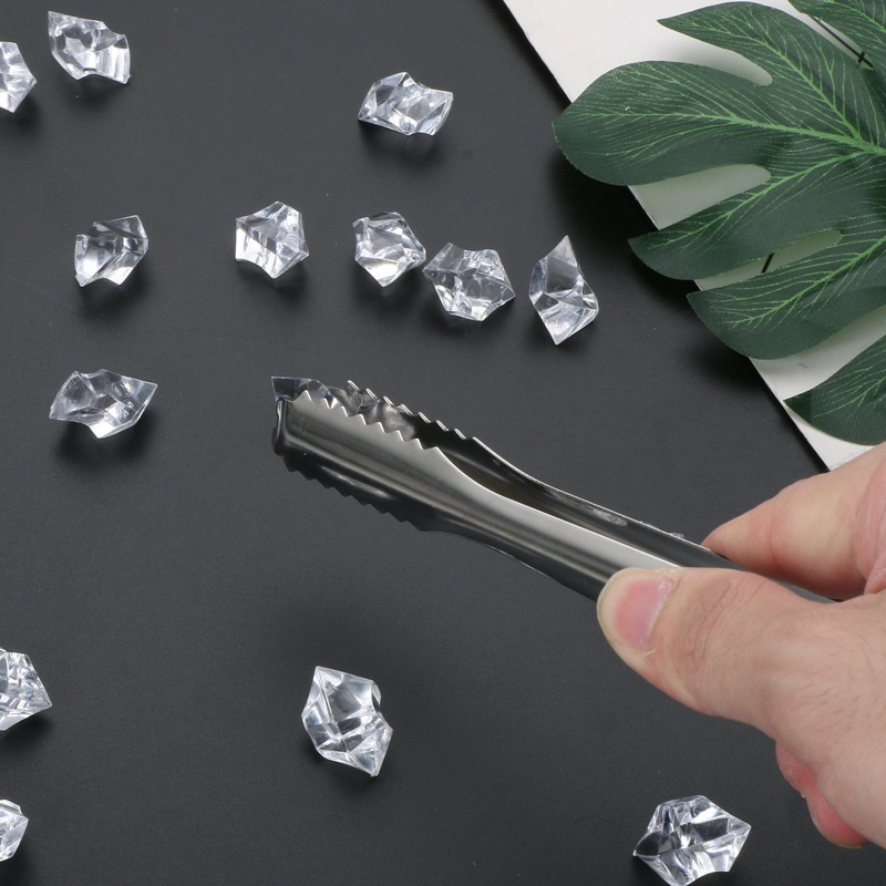 SayYes Stainless steel Tongs Food Clip Bread Barbecue Clipper Ice Cubes ...