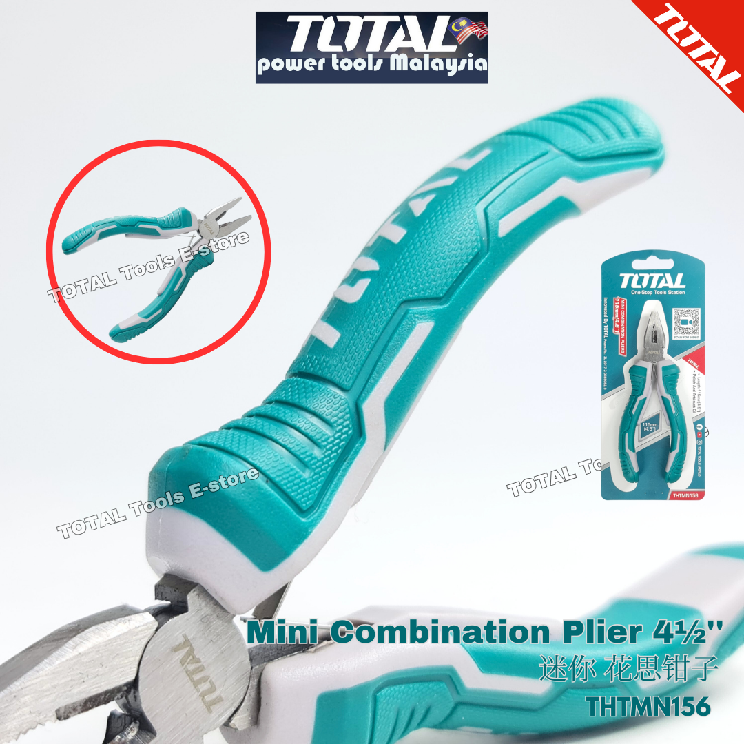 TOTAL Mini Combination Plier 4½'' 迷你花思钳子 - THTMN156 | Shopee Malaysia