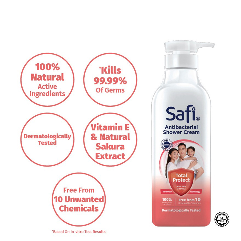 Safi Anti-Bacterial Shower Cream 975g Whitamin C Protect Complete ...