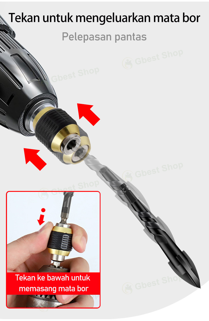 Drill Chuck Adapter Replacement Connector Key Screwdriver Impact Driver ...