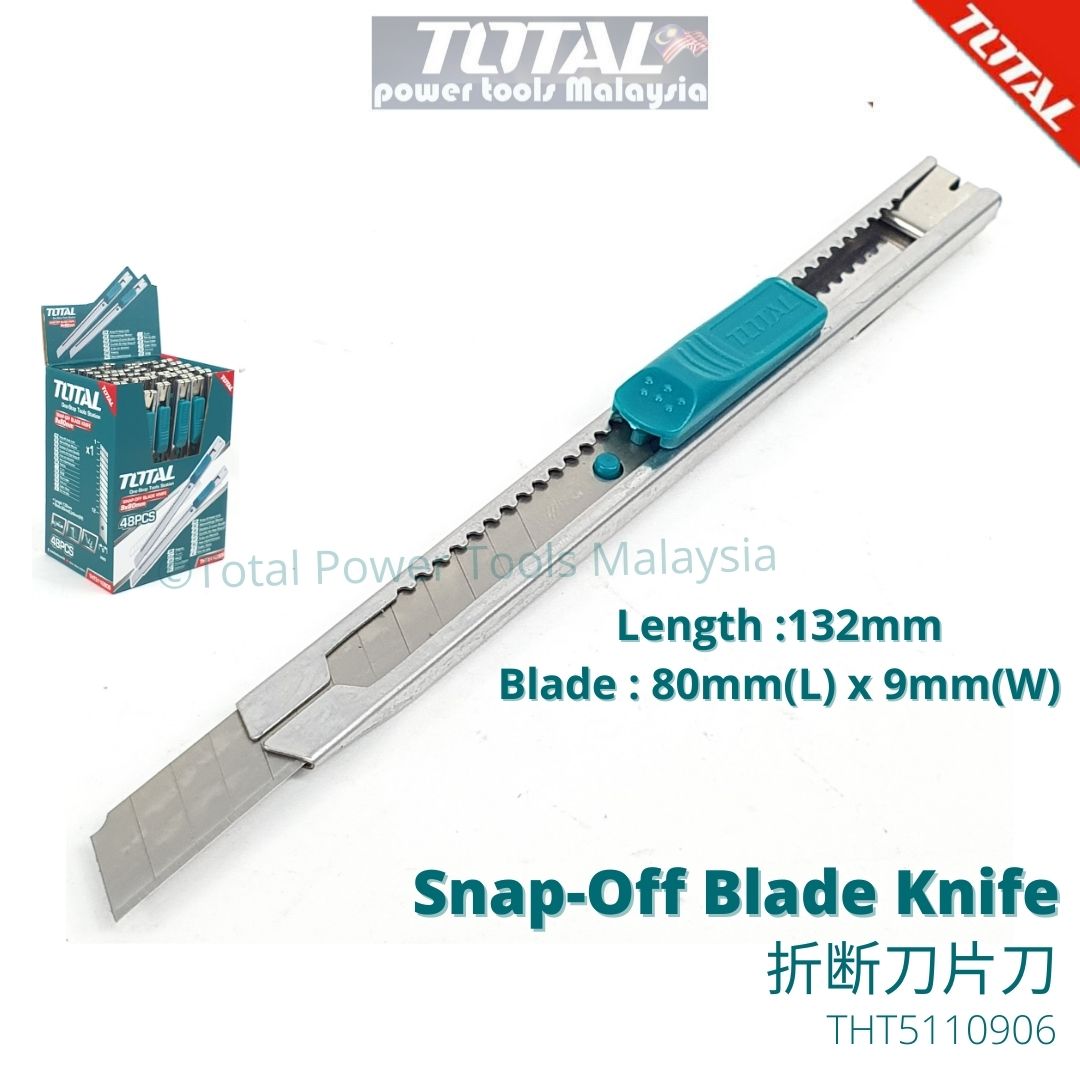 TOTAL Snap-off Blade Knife Length :132mm [Size Blade 9mm x 80mm] 折断刀片刀 ...