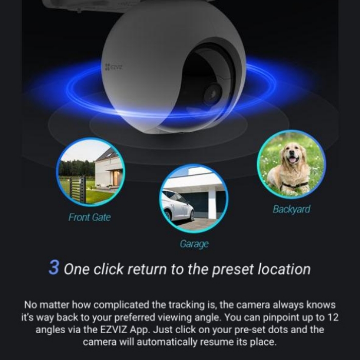 Ezviz EB8 4G LTE Solar Power USB Type-C Battery Powered Rechargeable 2k ...