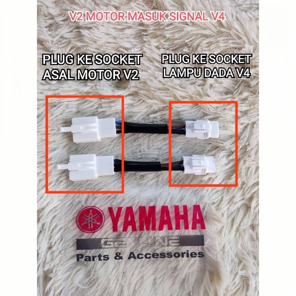 YAMAHA LC135 NEW V2 CONVERT MODIFY TO V4 V5 V6 V7 FRONT SIGNAL SOCKET WIRING DEPAN SIGNAL SET ...