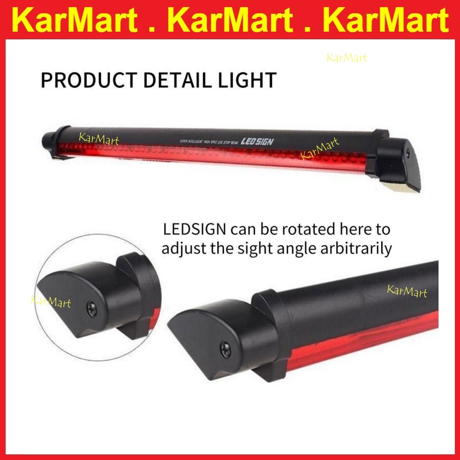 LED 12V 3RD Brake Stop High Mount Third 24 48 LED Tail Light Lamp Red ...