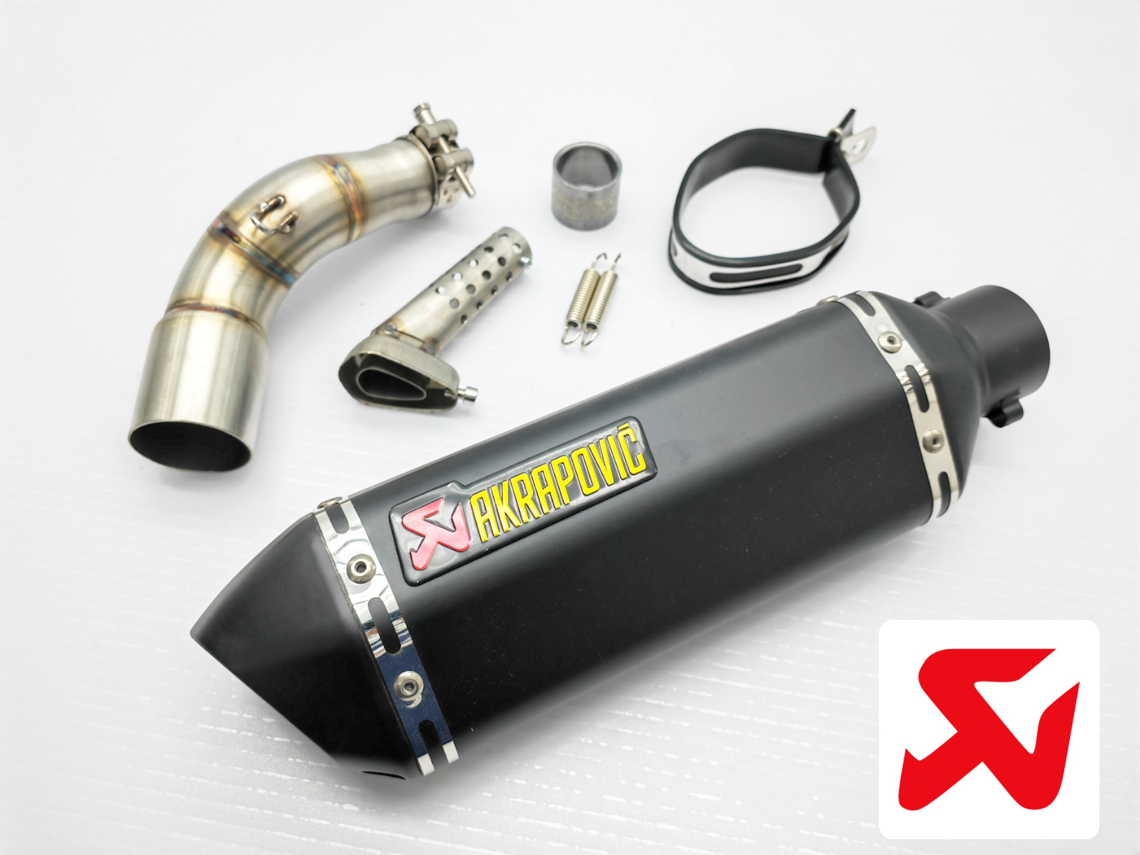 Exhaust Yamaha R25 MT25 Slip on Piping Stainless Steel Akrapovic Long ...
