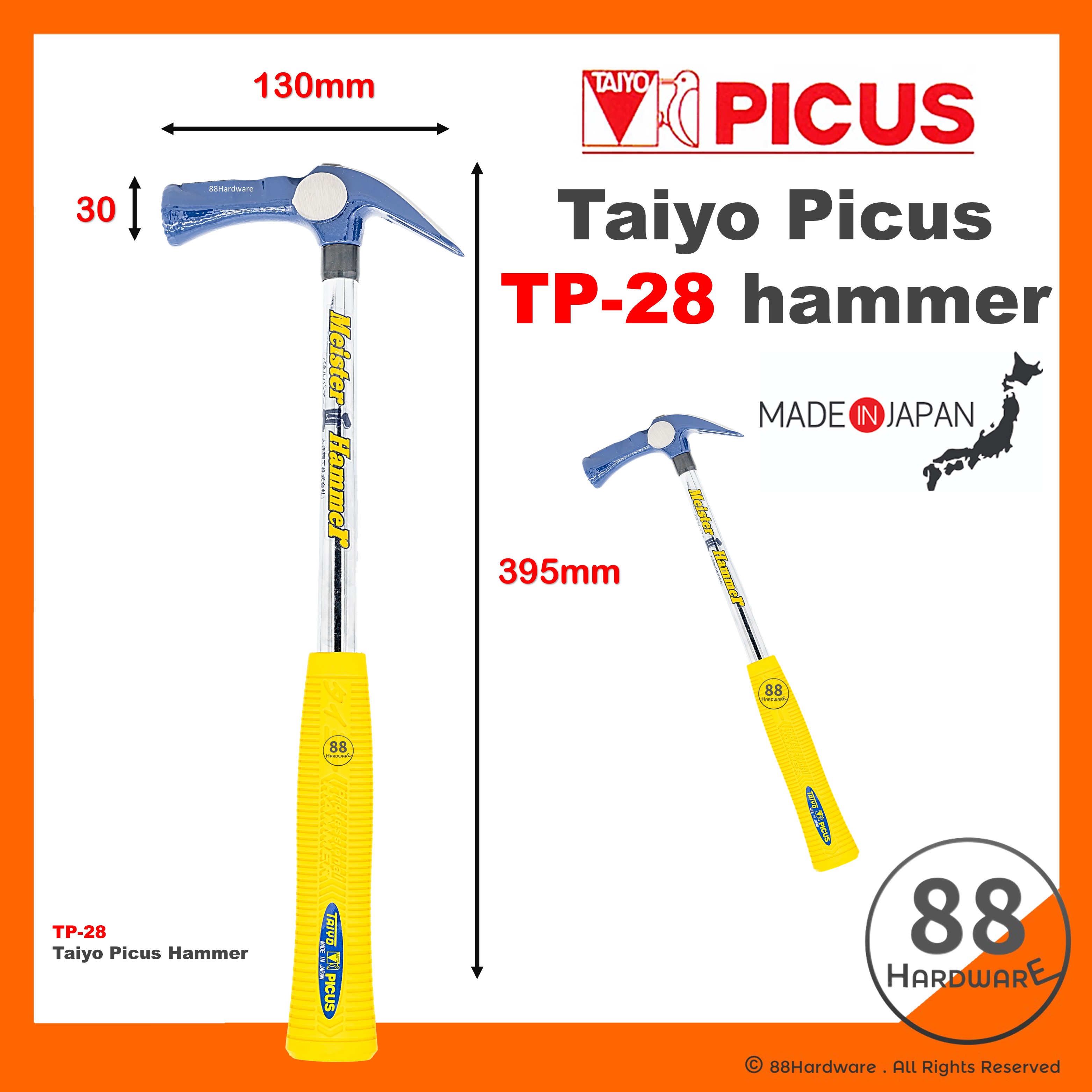 【100% Ori】TAIYO PICUS TAIYO magnetic hammer JAPAN jepun tp28 / tukul ...