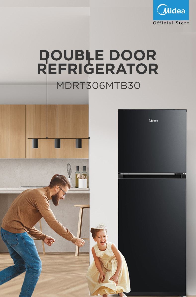 Midea MDRT306MTB30 Gross 240L 2 Doors Refrigerator / Fridge / Peti ...