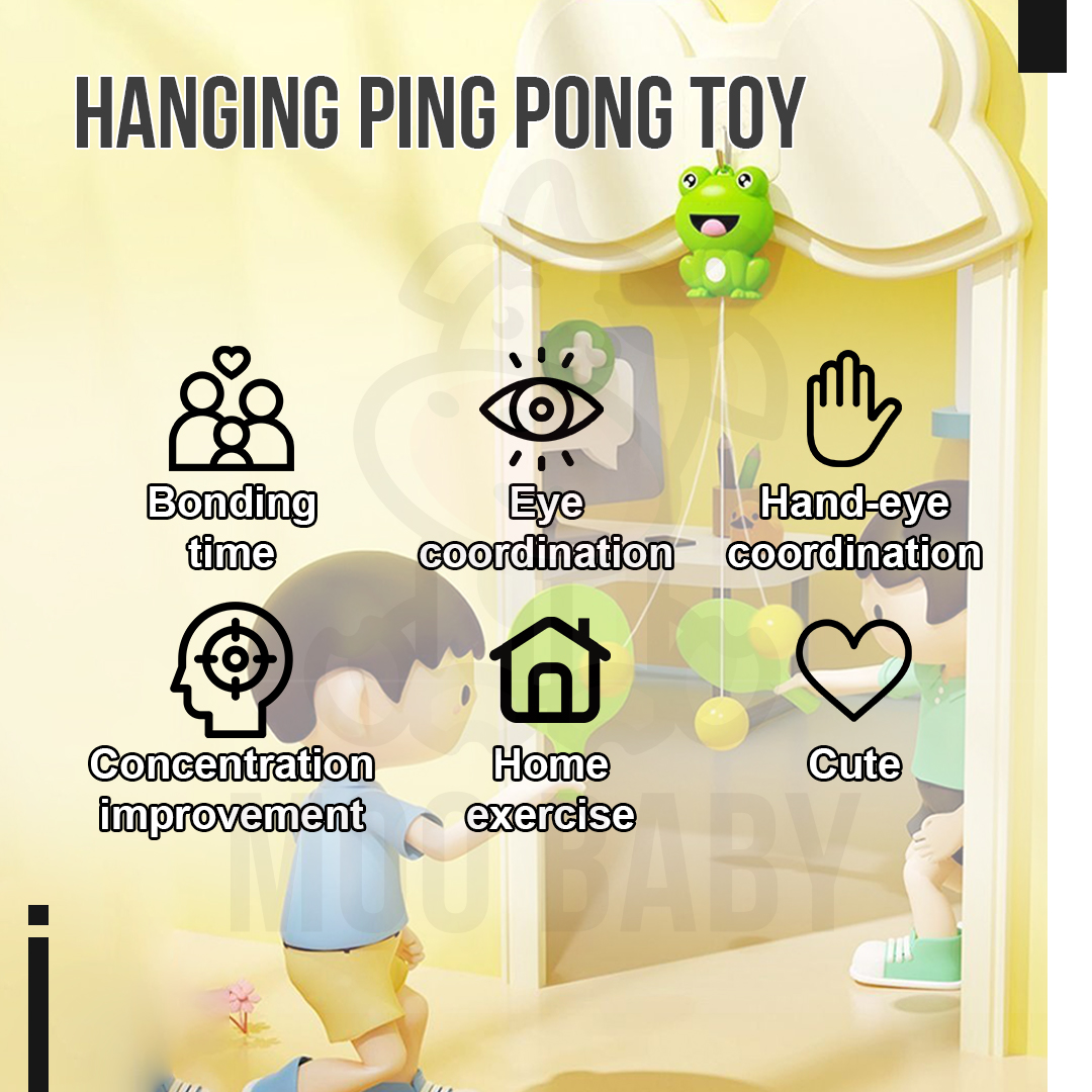 Moo Baby Kids Ping Pong Mainan Ping Pong Gantung Family Game Indoor ...