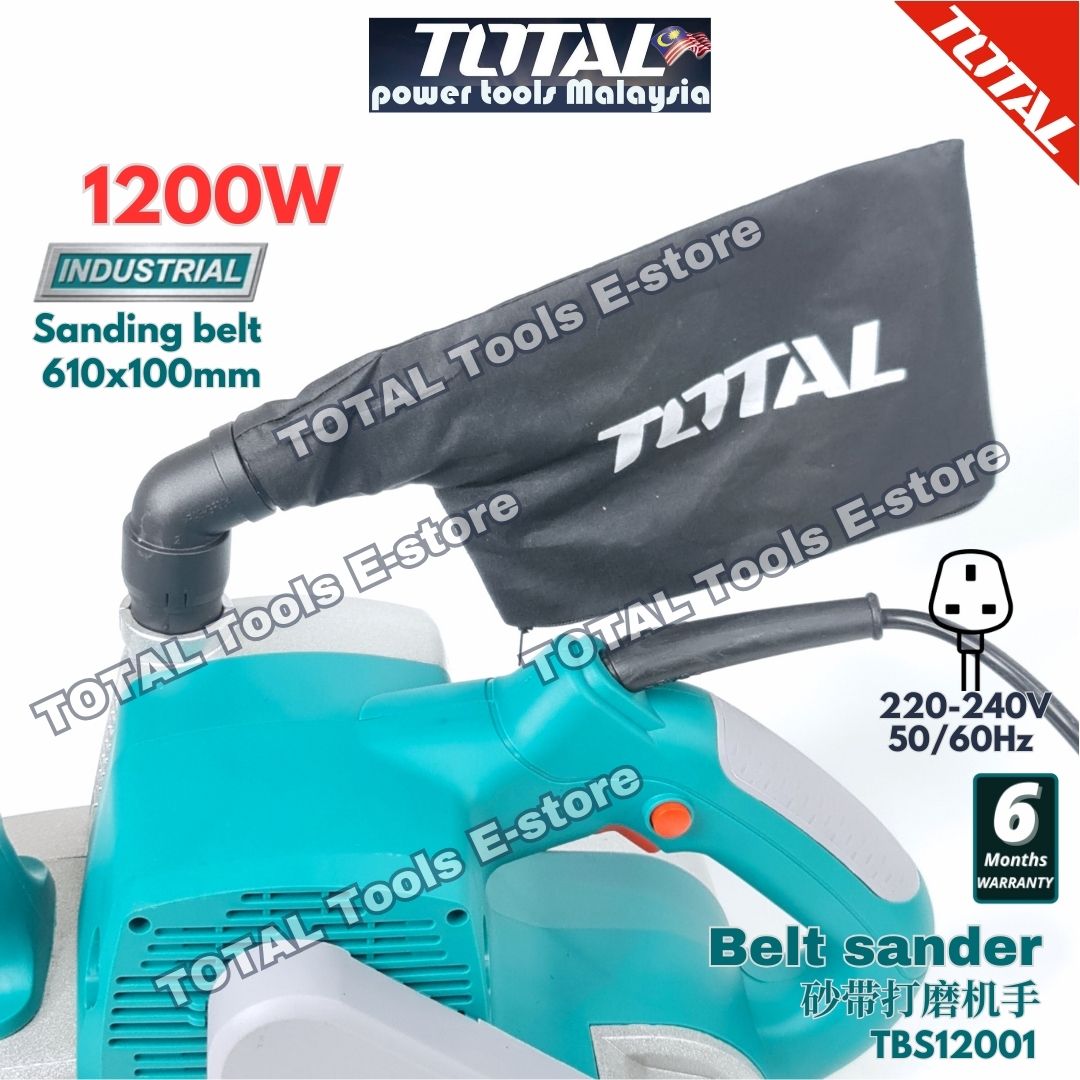 TOTAL 1200w Belt sander 610mm*100mm 砂带打磨机手 - TBS12001 | Shopee Malaysia