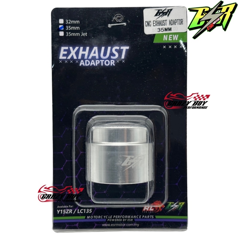 ESR MOTOR EXHAUST ADAPTER Y15ZR LC135 32MM 35MM JET ROD EKZOS ADAPTER ...