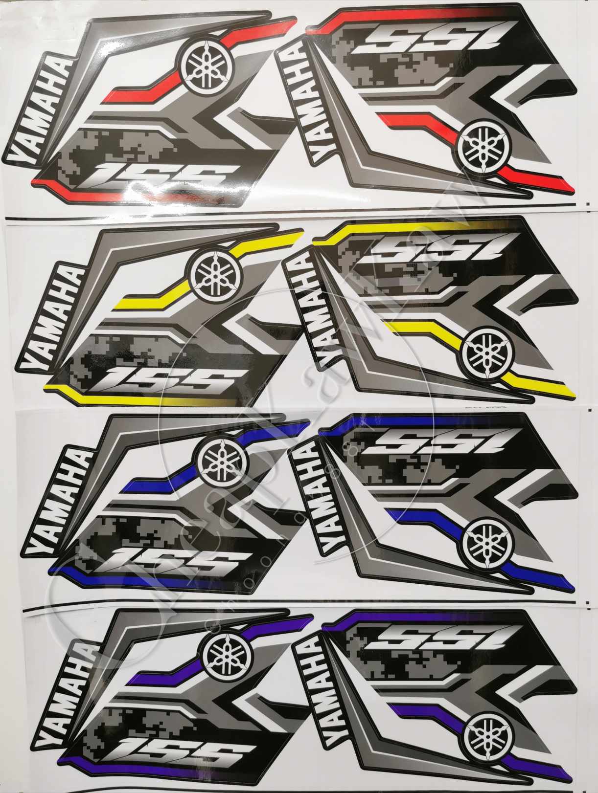 Y16 Y16ZR Exciter 155 VVA Custom ( 73 ) Body Cover Set Stripe Sticker ...