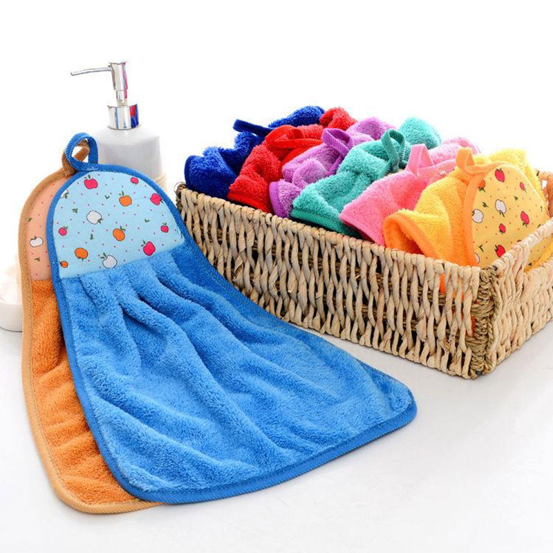 𝗖𝗢𝗥𝗔𝗟 𝗩𝗘𝗟𝗩𝗘𝗧 》 Ultra Thick Absorbent Microfiber Hanging Hand Kitchen ...