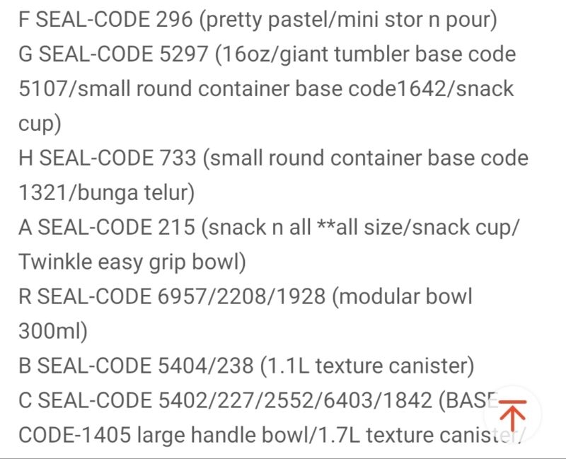 💖💖 Tupperware Spare Parts Tumbler Seal / Bowl Seal / Canister Seal ...