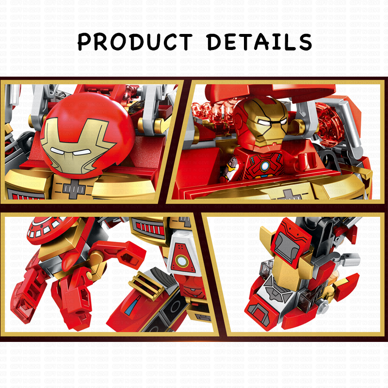 MG 308 Ironman MK16 314PCS Super Heroes Iron Man Building Blocks ...