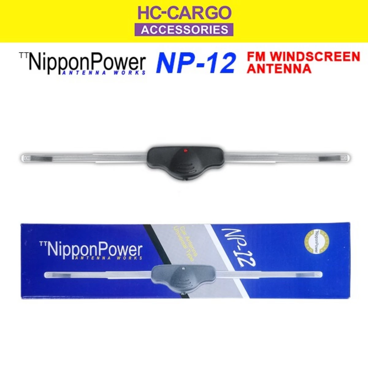 Nippon Power Car Indoor Glass AM / FM Super Power Radio Antenna NP-12 NP12 NP 12 | Shopee Malaysia