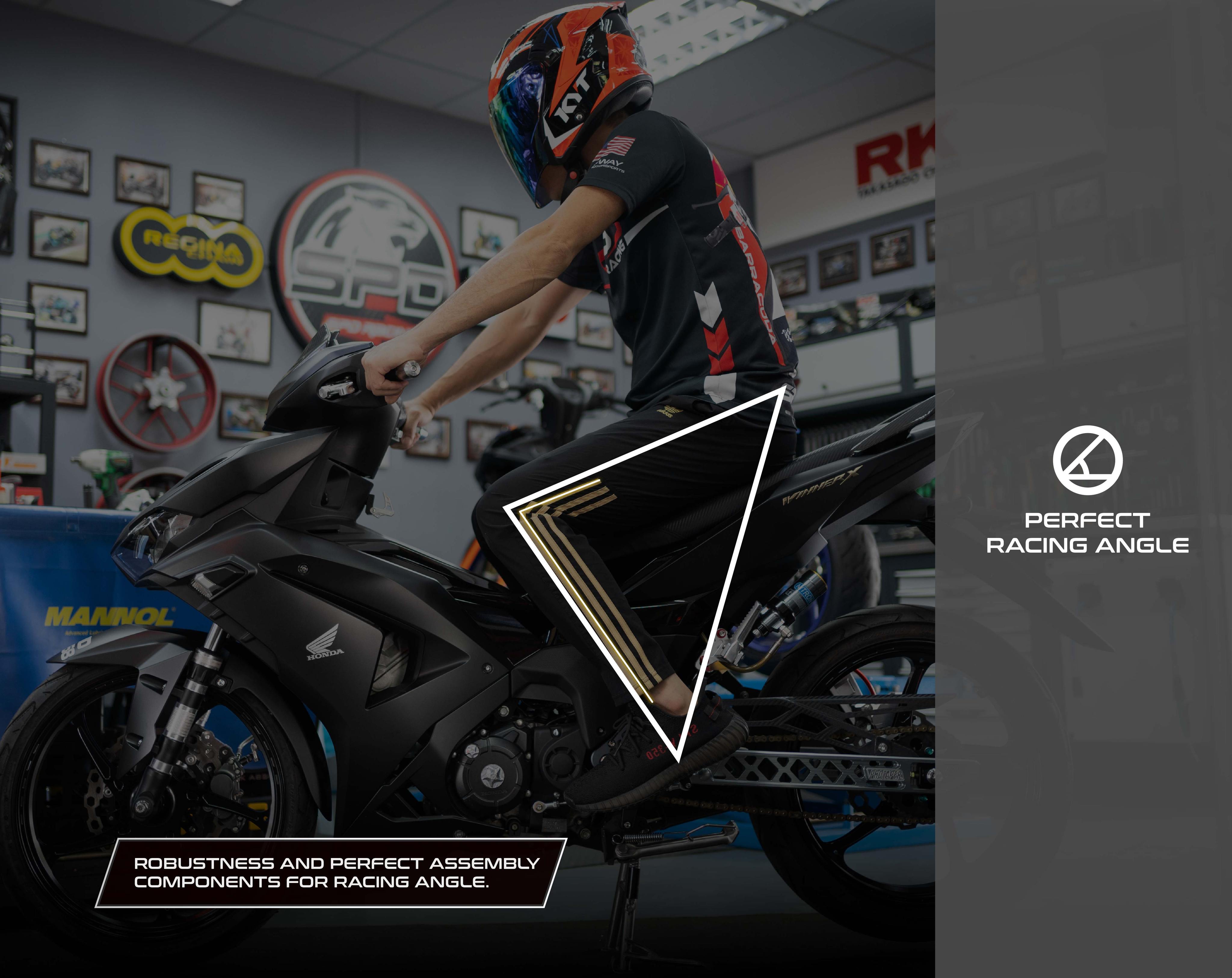 Single Footrest Set SPD Racing HONDA RS-X 150 RSX 150 WINNER X PNP ...