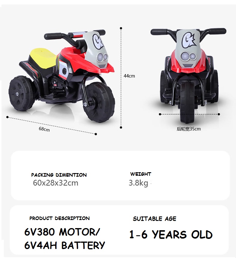 Kids Motorcycle Baby Motorbike Rechargeable Moror Electric Motor ...