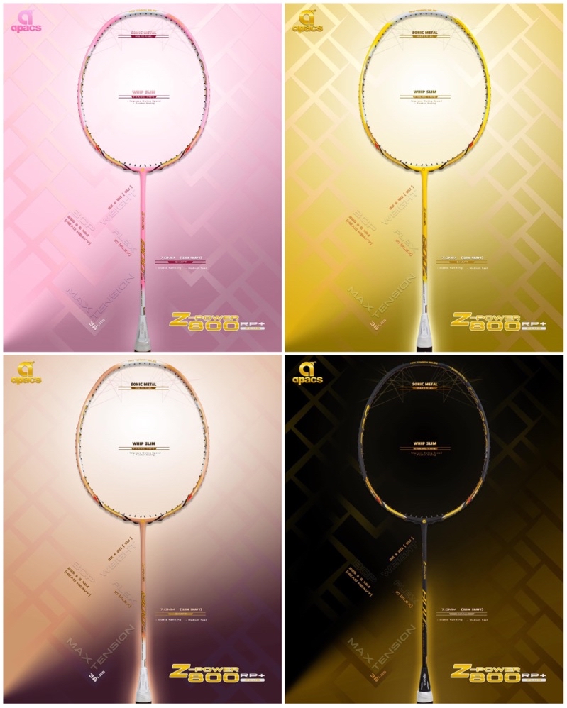 APACS Z Power 800 RP+ 4U / 5U Max Tension 38LBS 100%ORIGINAL Racket ...