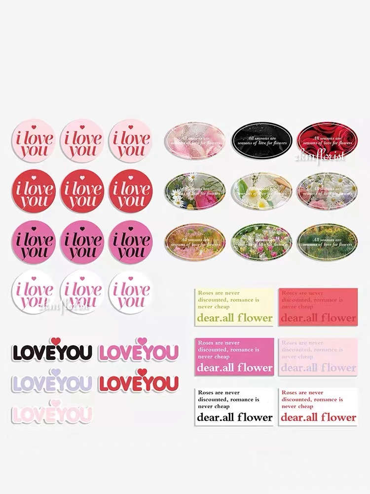 (5PCS) FLOWER STICKER Bouquet DIY Waterproof Stickers Label Scrapbook ...