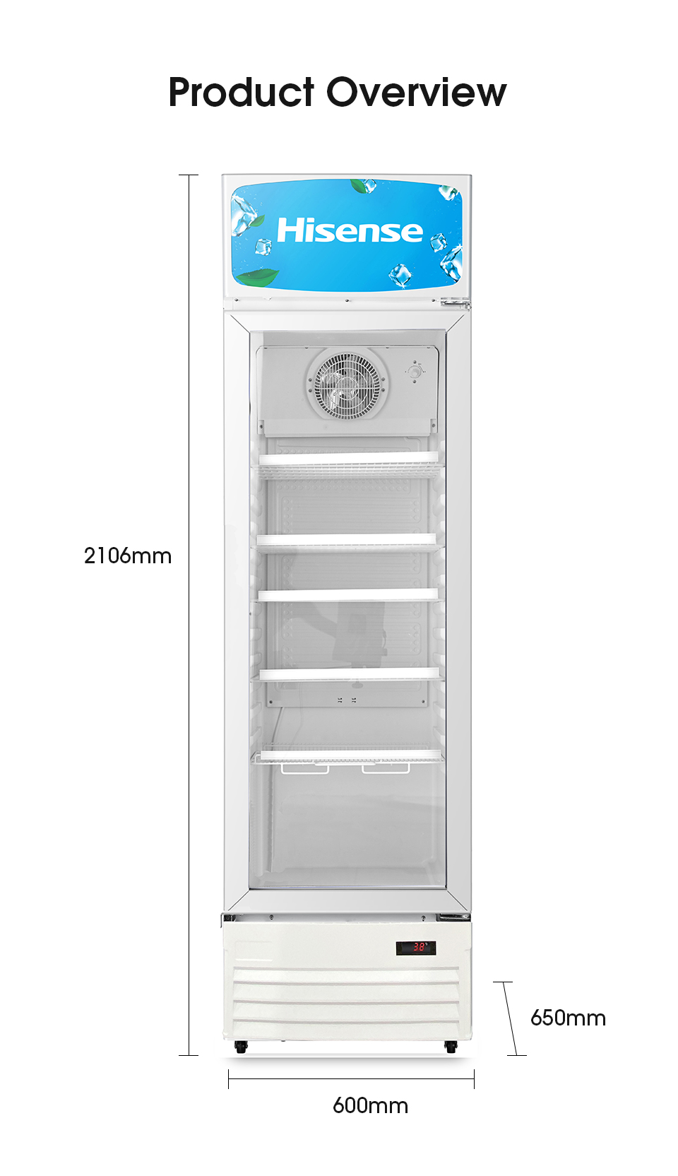 Hisense / MIDEA (187L / 211L / 310L) Showcase Display Chiller ...