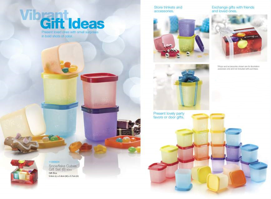 Tupperware Petit Square Round 80ml/Snow Cube/Rainbow Cube(6pcs ...