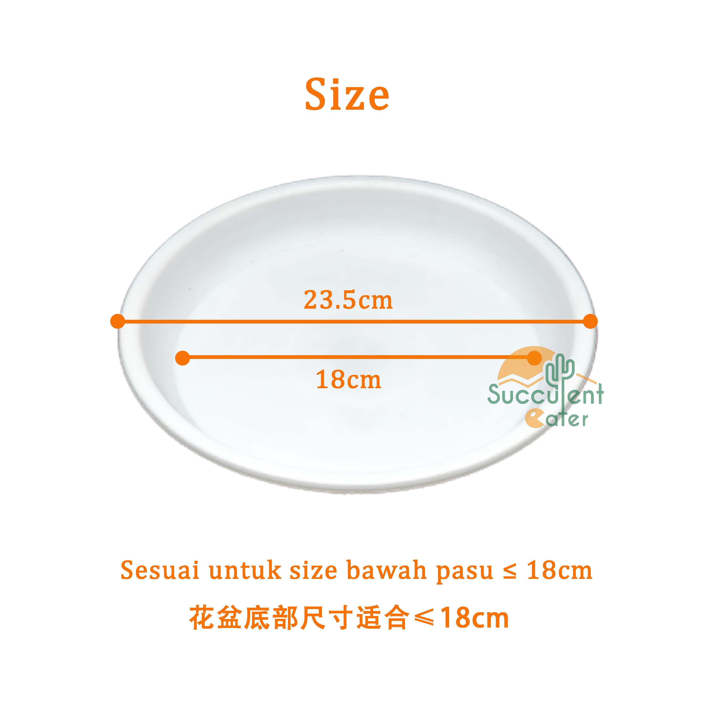 Flower Pot Saucer Tray Octo Flower Pot Lapik Piring Pasu Plastik ...