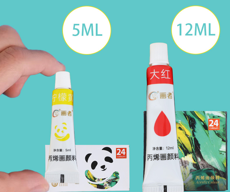 12/ 18/ 24/ 36C Acrylic Paint Colour Set For Art Canvas Painting ...