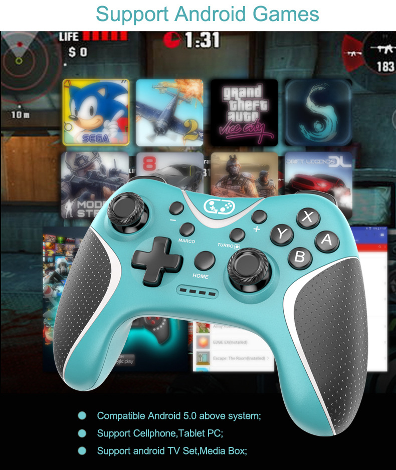 Saitake STK-7038 Nintendo Switch Wireless Controller BT Six-axis ...