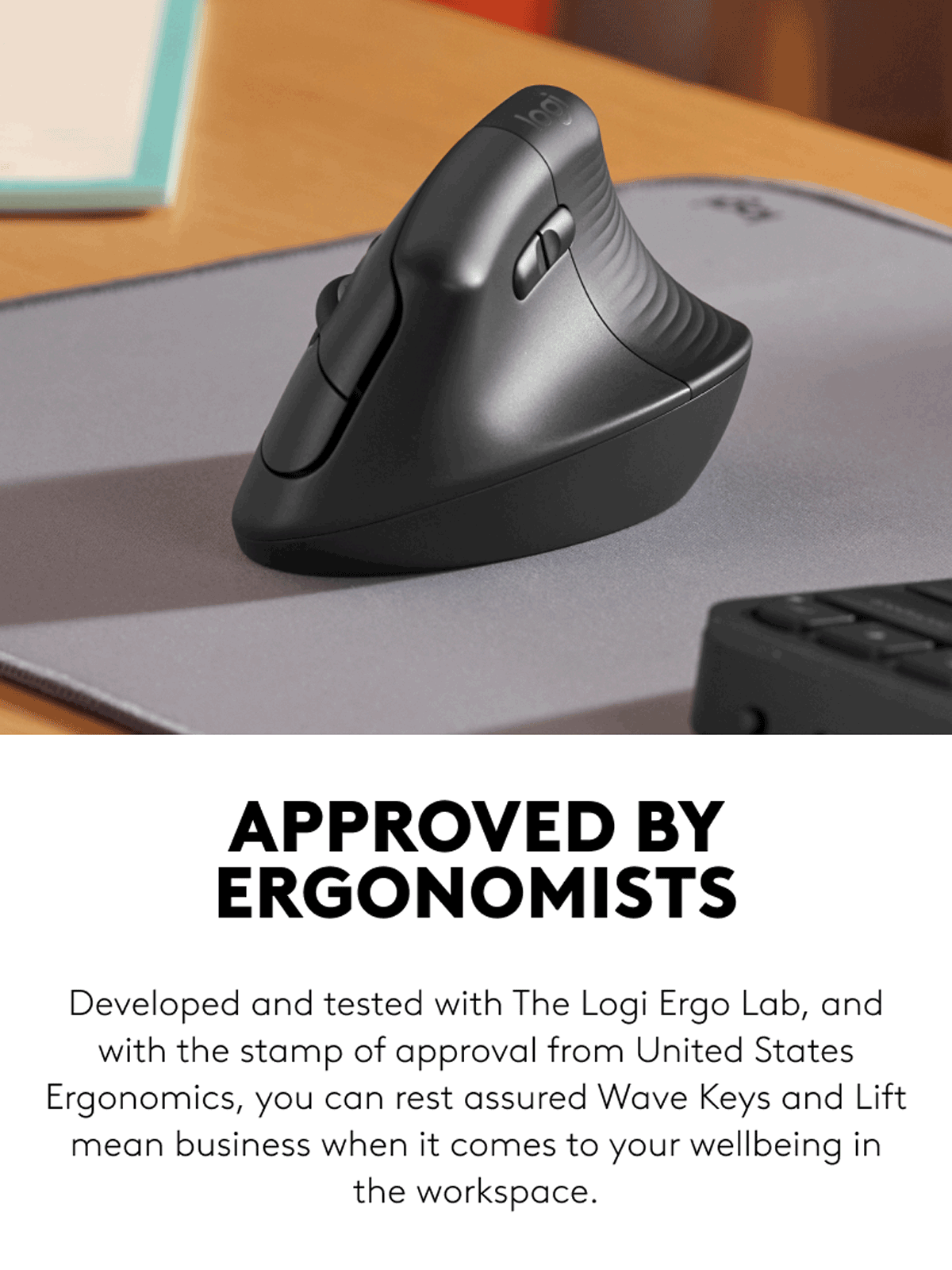 Logitech Wave Keys Wireless Ergonomic Keyboard with Cushioned Palm Rest ...