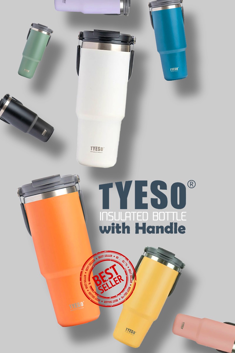 Tyeso Tumbler With Handle 600/750/900/1050/1200ml 304 Stainless Steel ...