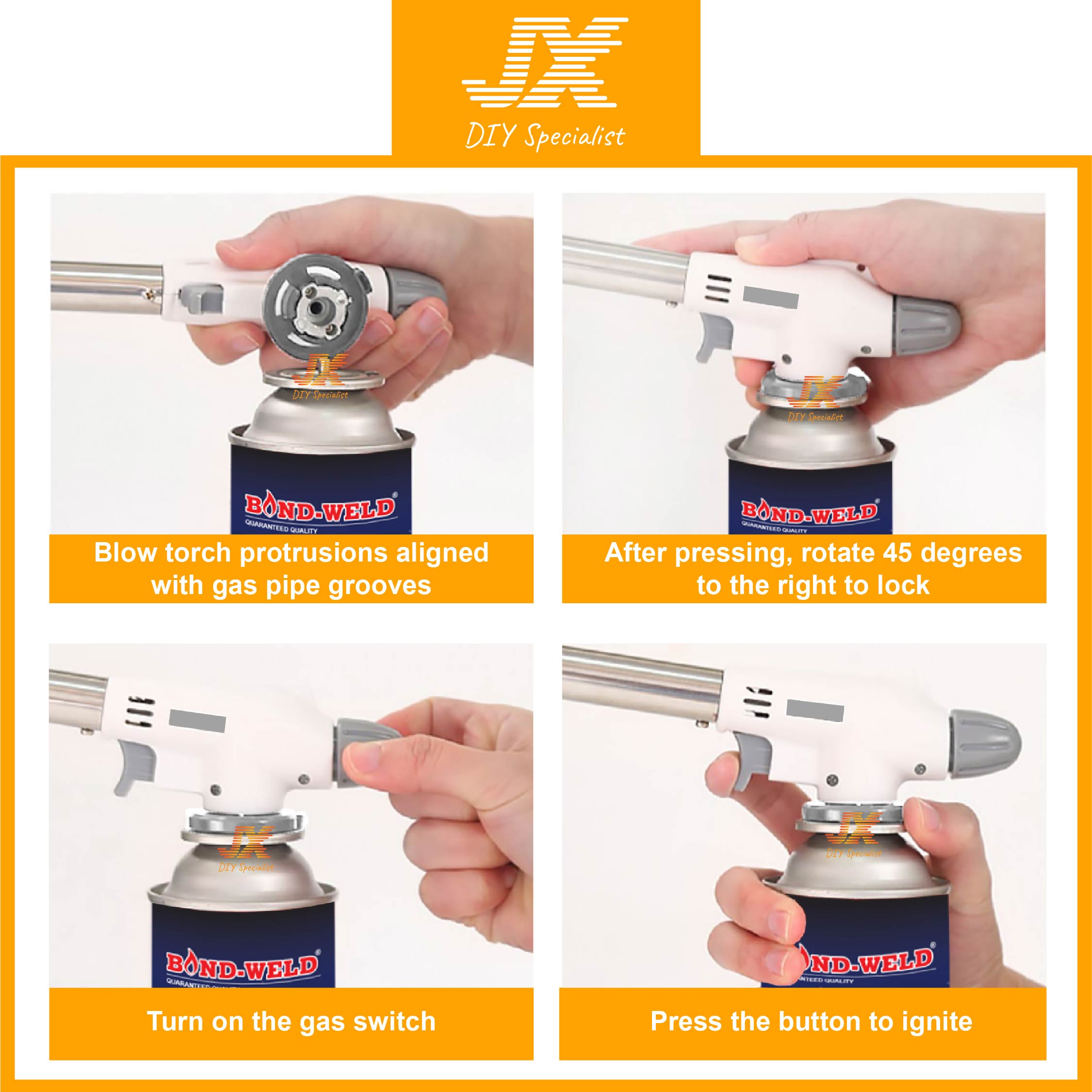 Multipurpose Gas Torch Gun Camping Butane Gas Burner Welding Flame Gun ...