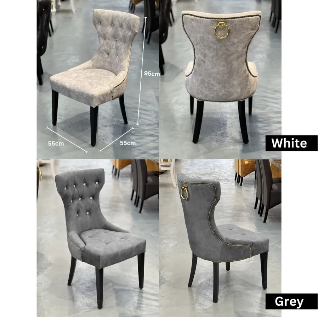 💥 Free Intsall💥 Dining Set Chesterfield Exclusive, Full Marble Table 1 ...