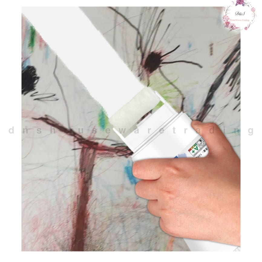 🇲🇾 Portable Self-brushing Roller Paint Repair Wall Latex Paint White ...