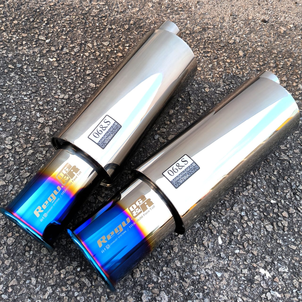 Regu 06 S Flow Exhaust Titanium Biru Stainless Steel Ekzos Muffler ...
