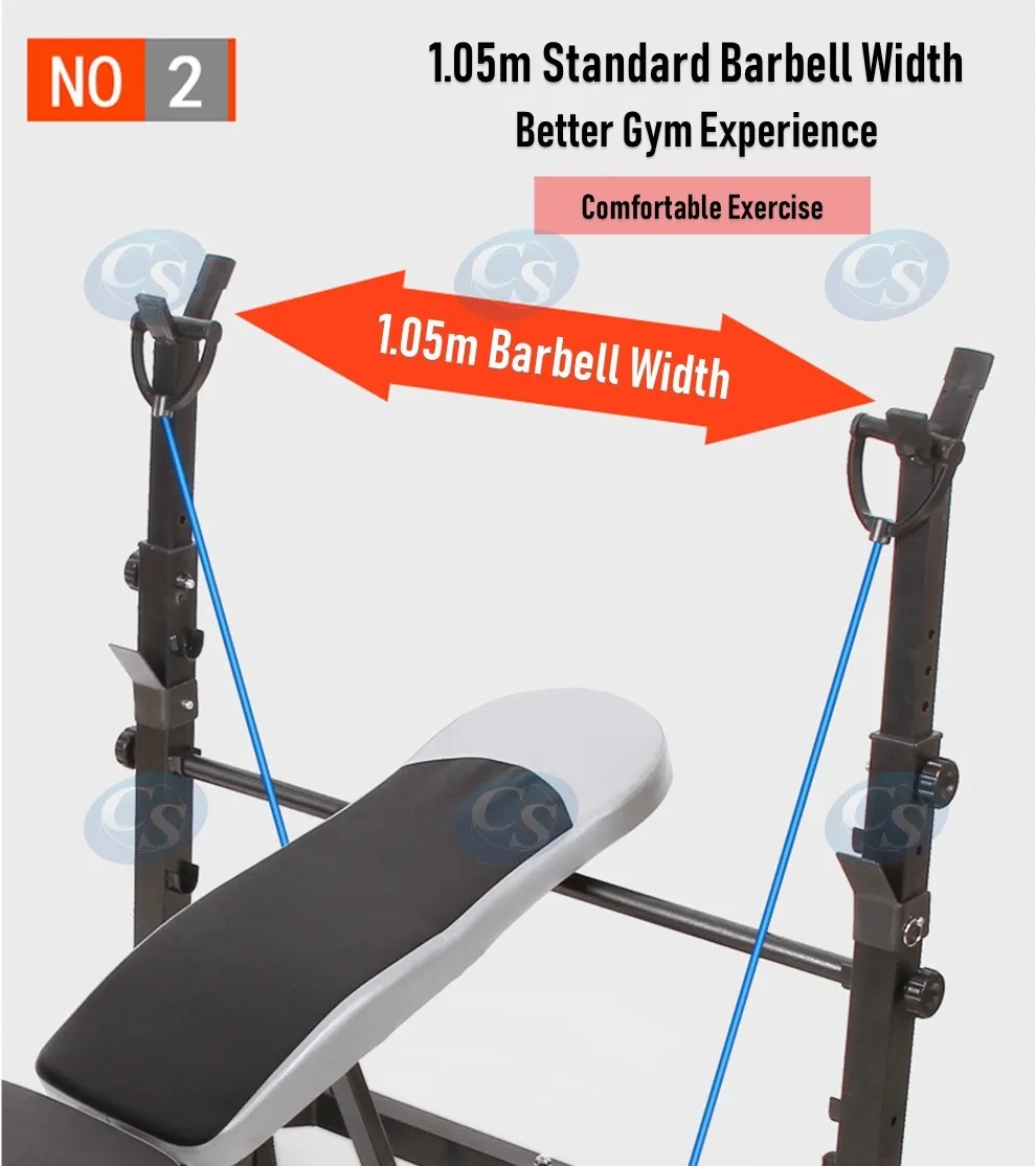 ADSports AD1002 🔥 11 IN 1 Upgraded Pro Weight-lifting Bed Squat Barbell ...