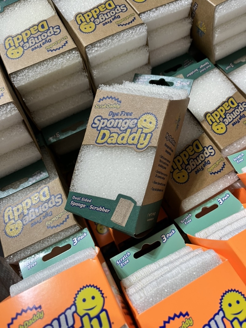 [Scrub Daddy MY] Scrub Daddy Dye Free White Cleaning Sponges | Shopee ...