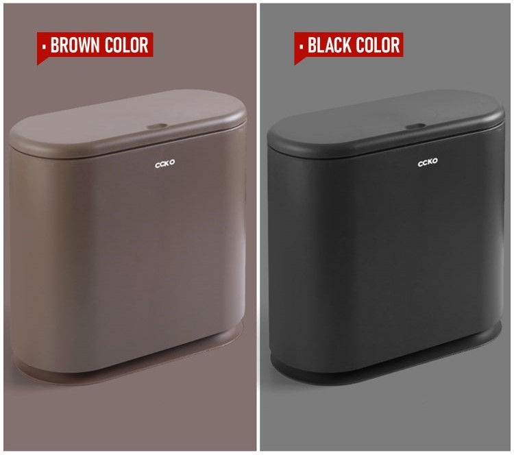 CCKO Click-open Narrow Side Bin 9L (4 colours) Minimalist Style ...