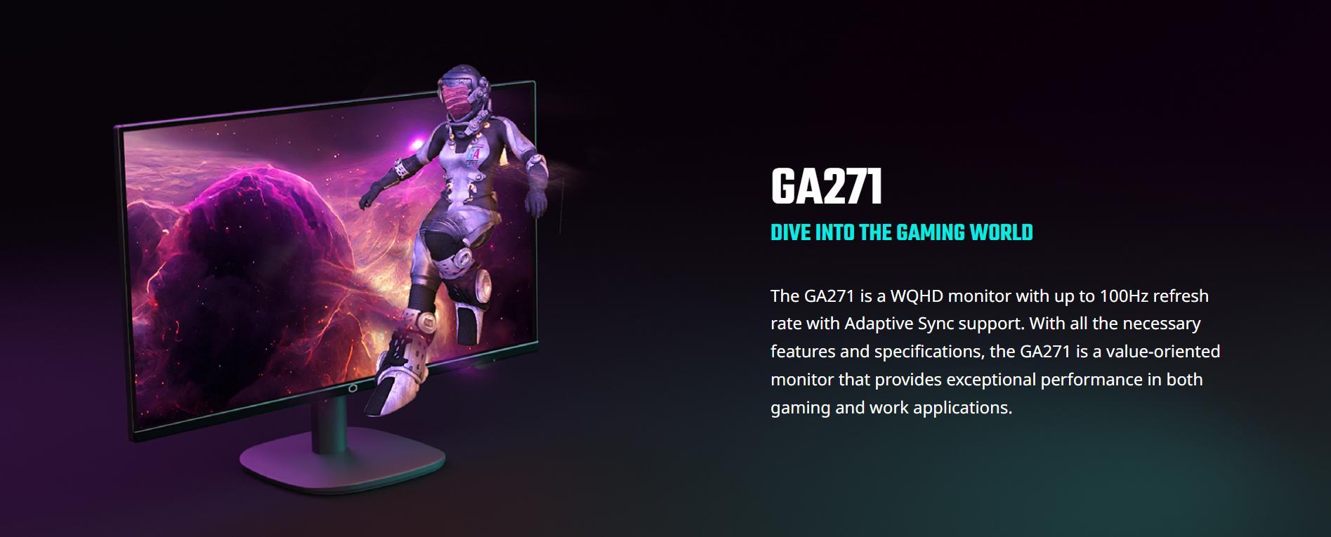 Cooler Master GA271 27'' WQHD 100HZ 1MS HDR VA Gaming Monitor | Shopee ...