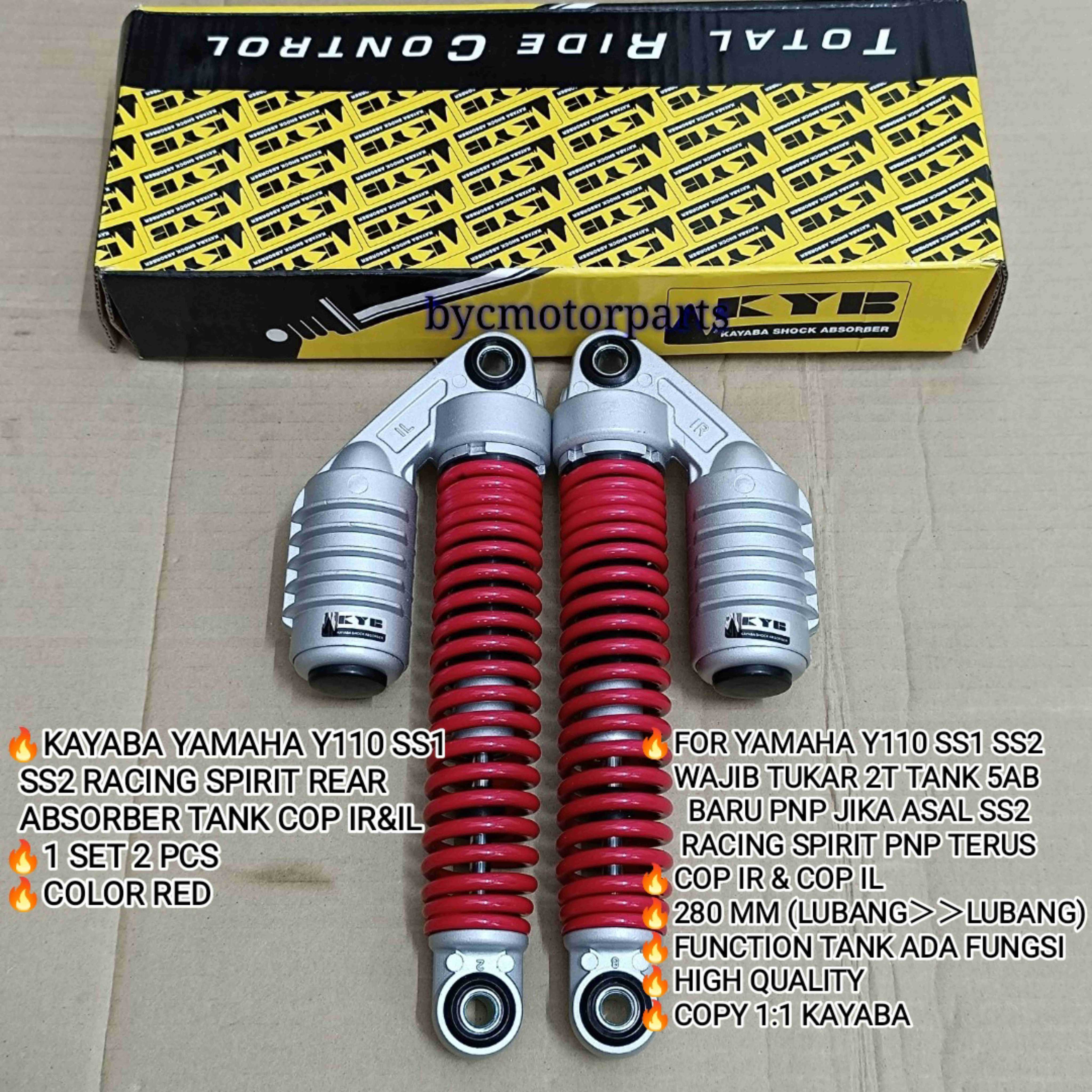 🔥YAMAHA Y110 Y1102 SS2 5AB RACING SPIRIT REAR ASORBER SHOCK ABSORBER ...