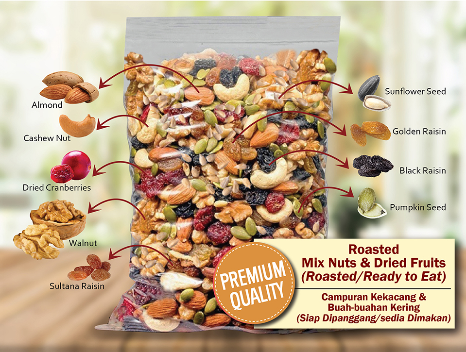 Hot Sales💥】 Healthy Roasted Nuts Mixed Mix Nut 【250g/500g】Jumbo Mix ...