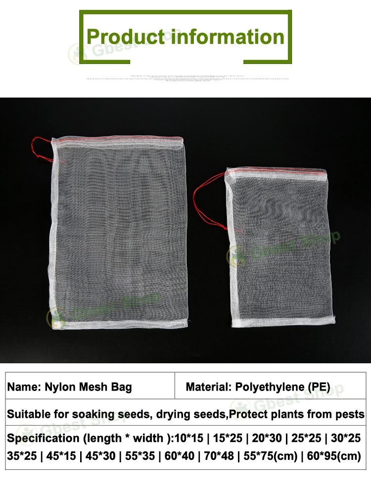 Insect Net Fruit Wrapping Protection Bag Cover Mesh Pouch Nylon Garden ...