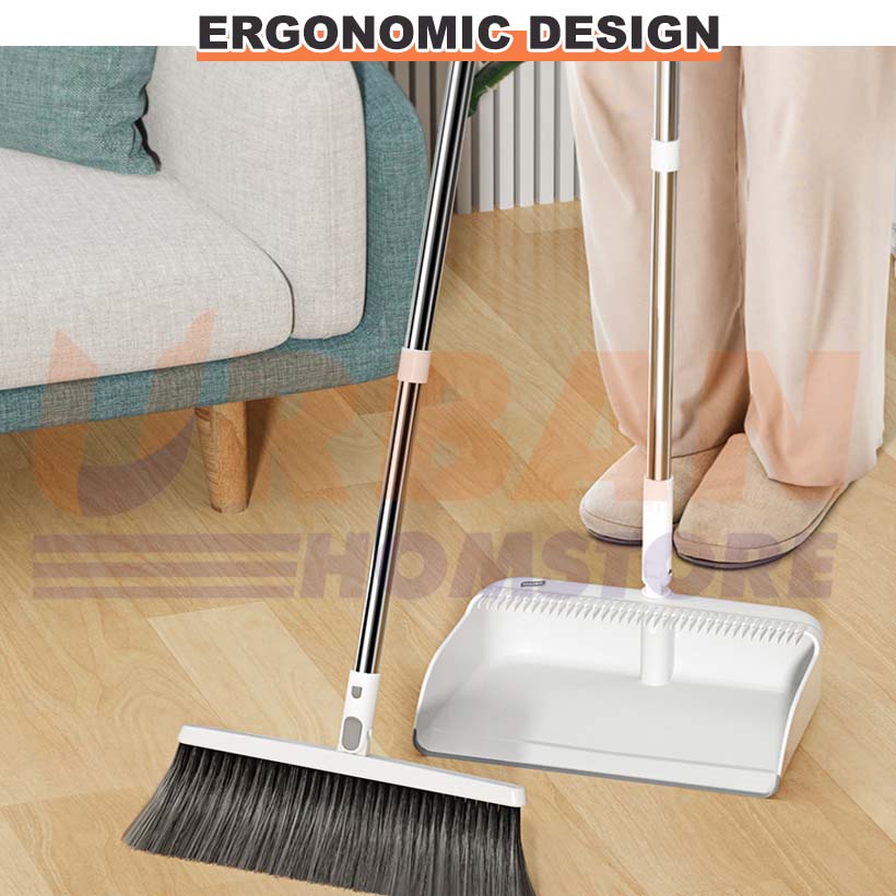 UBH Foldable Broom and dustpan set penyapu lipat 2 in 1 with teeth ...