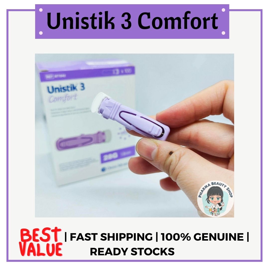 Unistik 3 Comfort Safety Lancets 28G 1.8mm 10s/ 100s (Single Use ...