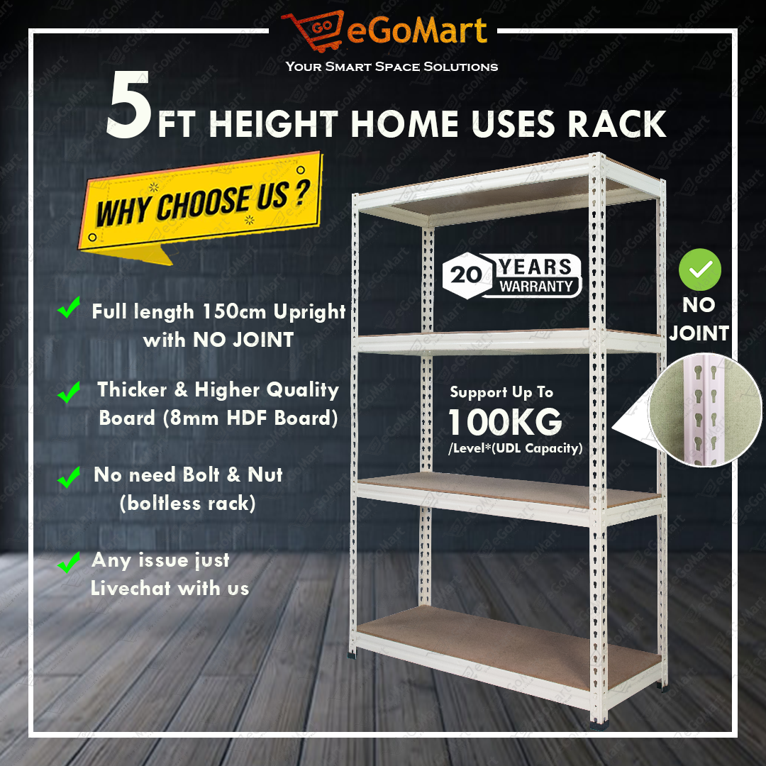 Rak Besi Rumah eGoMart Rak Murah Boltless Rack Shelf Rack Rak Rak Besi ...