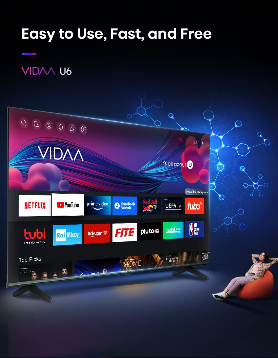 LATEST Hisense 65 Inch 4K Smart TV UHD 65" LED TV Murah Television 电视机 ...