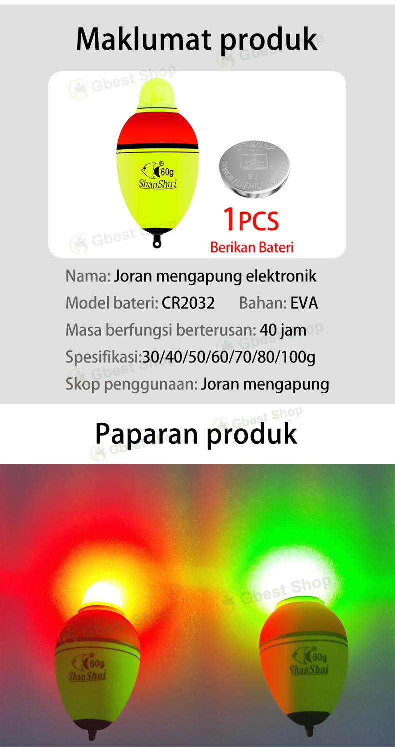 lampu Pelampung Pancing Besar LED Nano Electronic Luminous Big Belly ...